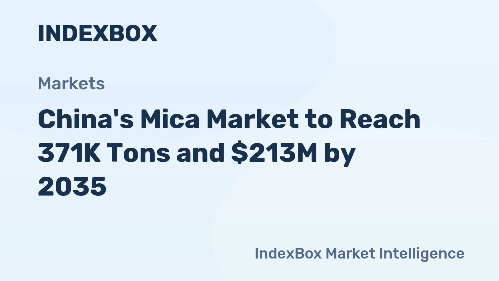 China's Mica Market to Reach 371K Tons and $213M by 2035
