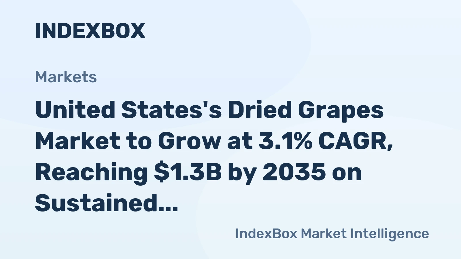 United States's Dried Grapes Market to Grow at 3.1% CAGR, Reaching $1.3B by 2035 on Sustained Demand.