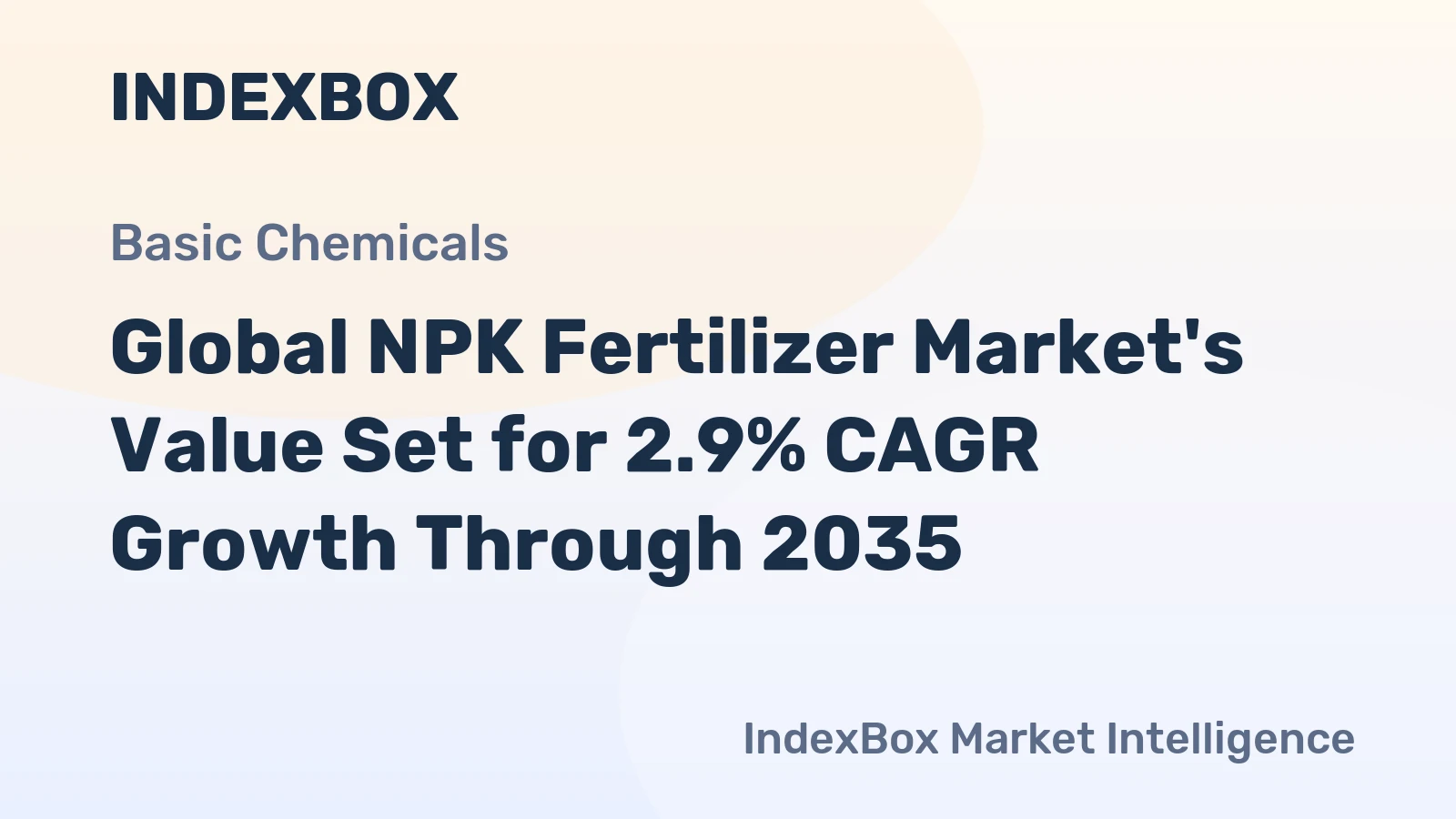 Global NPK Fertilizer Market's Value Set for 2.9% CAGR Growth Through 2035