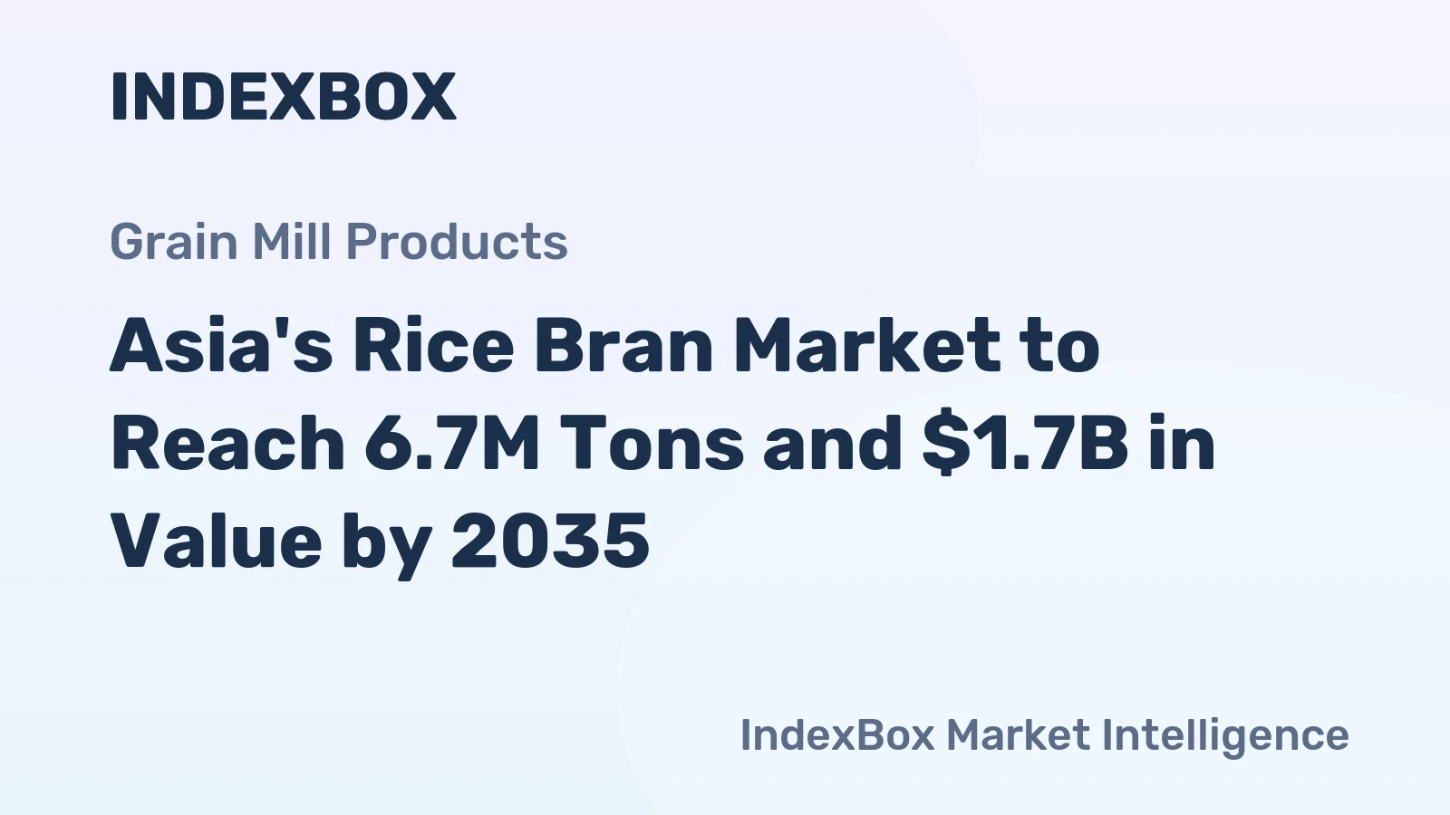 Asia's Rice Bran Market to Reach 6.7M Tons and $1.7B in Value by 2035