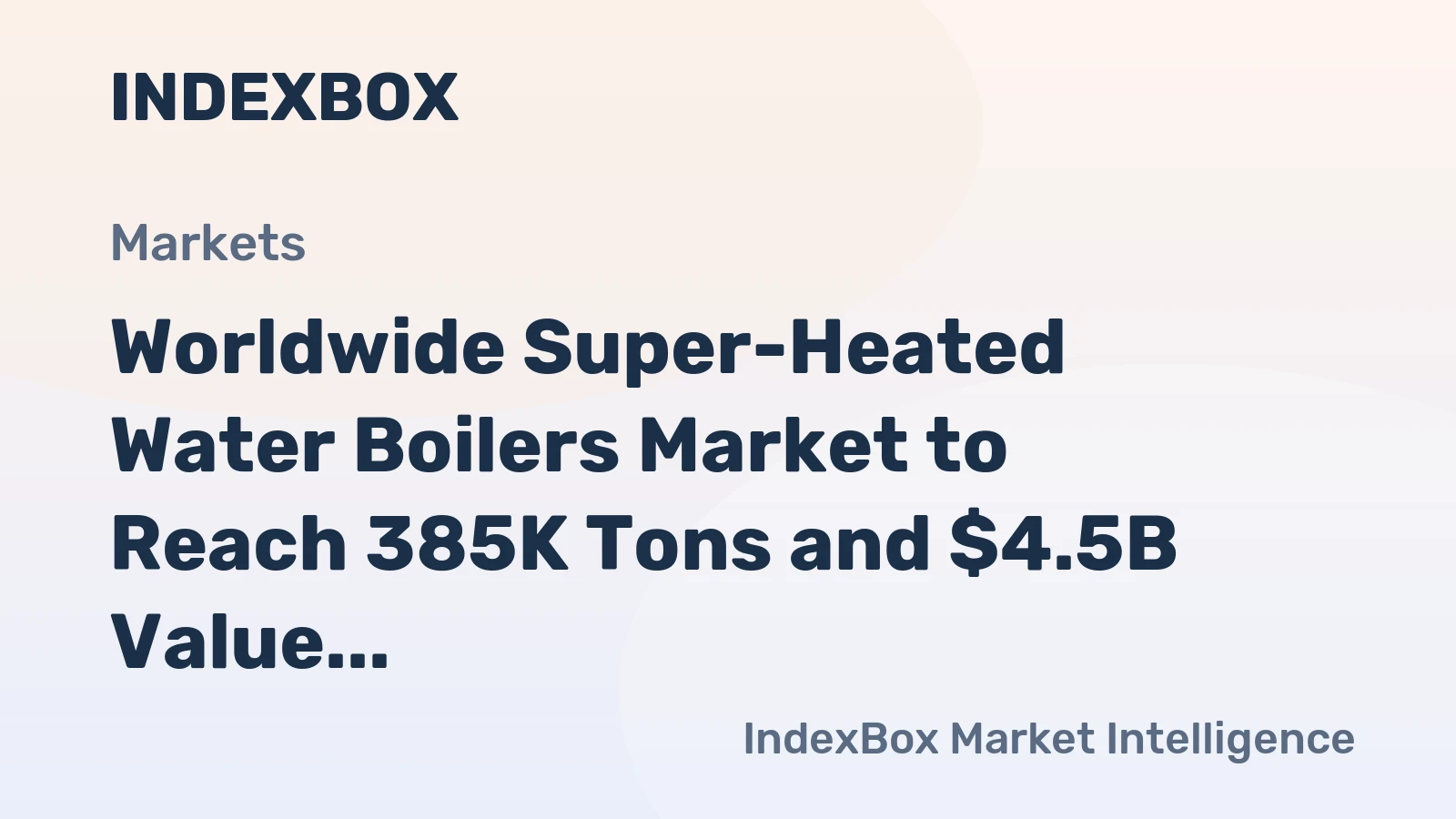 Worldwide Super-Heated Water Boilers Market to Reach 385K Tons and $4.5B Value by 2035