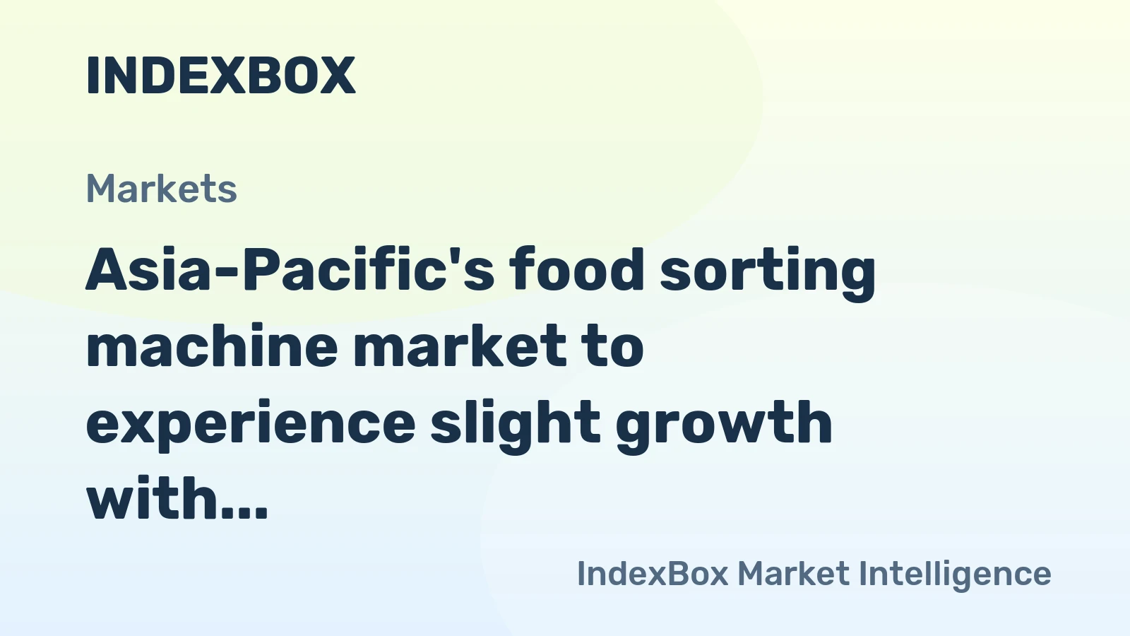 Asia-Pacific's food sorting machine market to experience slight growth with a CAGR of +0.2% from 2024-2035