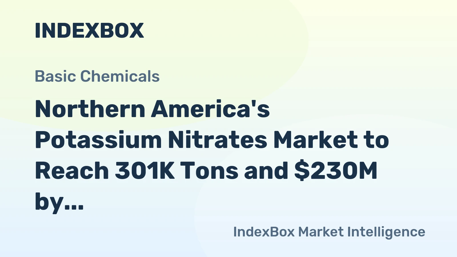 Northern America's Potassium Nitrates Market to Reach 301K Tons and $230M by 2035