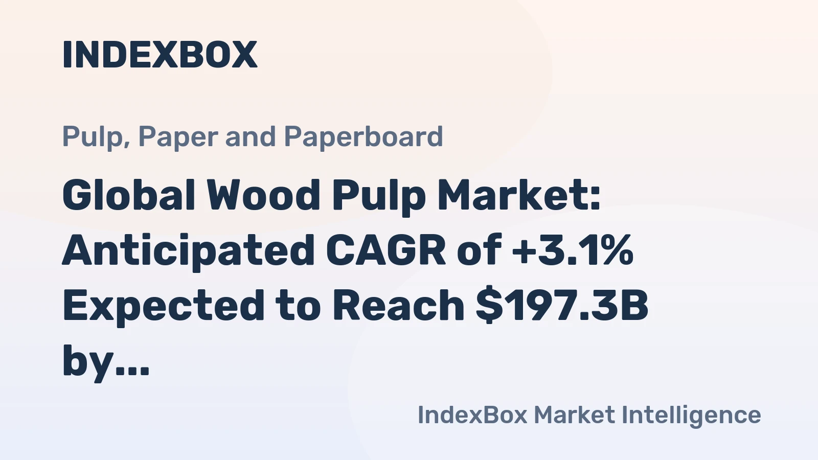 Global Wood Pulp Market: Anticipated CAGR of +3.1% Expected to Reach $197.3B by 2035