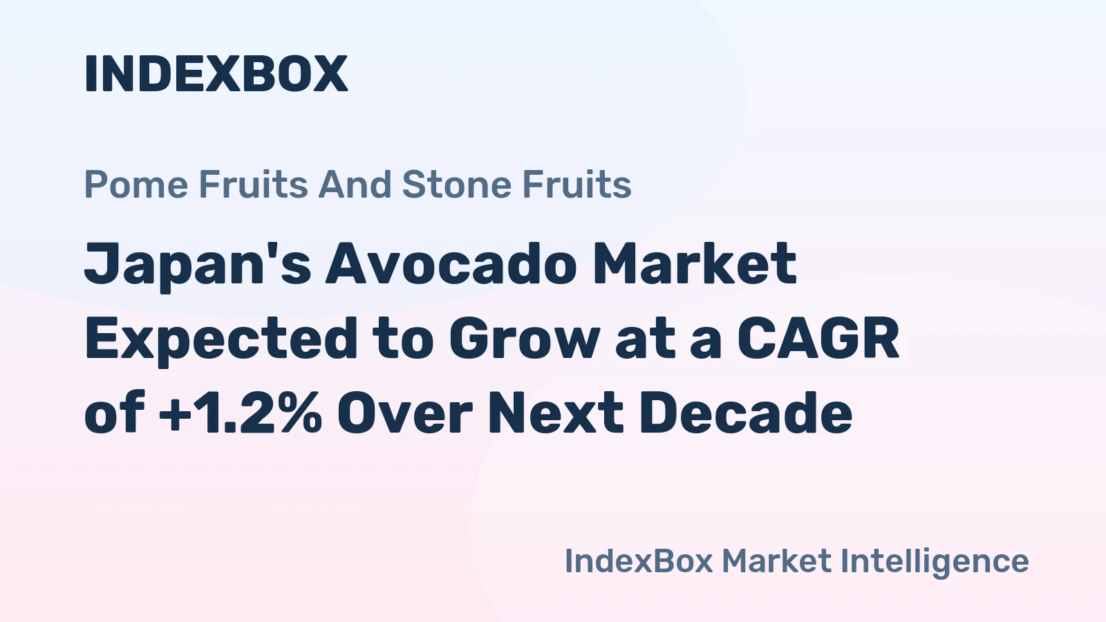 Japan's Avocado Market Expected to Grow at a CAGR of +1.2% Over Next Decade