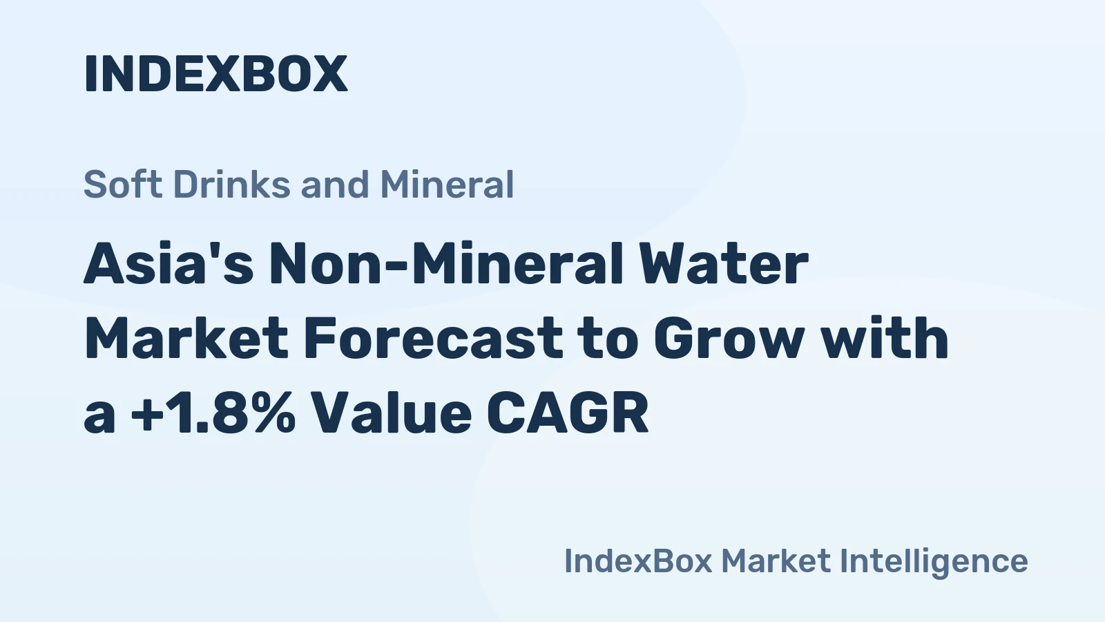 Asia's Non-Mineral Water Market Forecast to Grow with a +1.8% Value CAGR