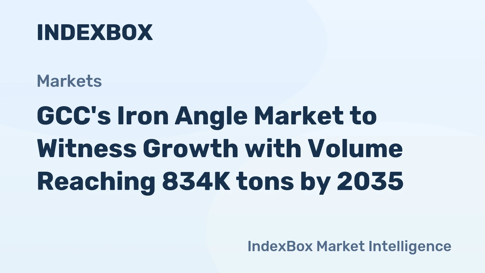 GCC's Iron Angle Market to Witness Growth with Volume Reaching 834K tons by 2035