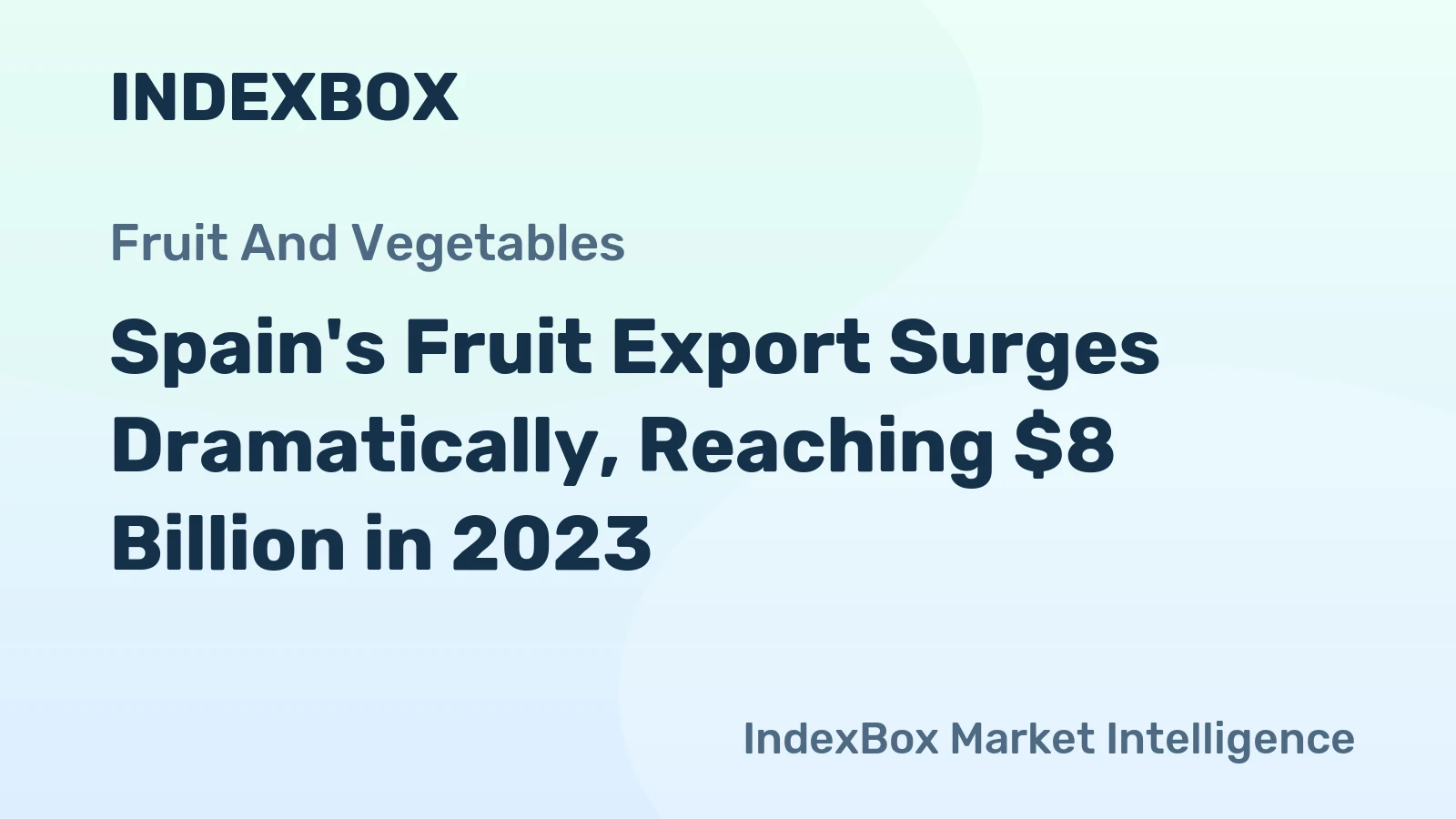 Spain's Fruit Export Surges Dramatically, Reaching $8 Billion in 2023