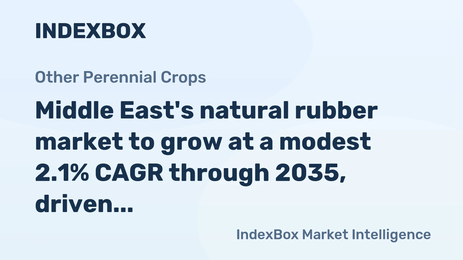 Middle East's natural rubber market to grow at a modest 2.1% CAGR through 2035, driven by rising demand.