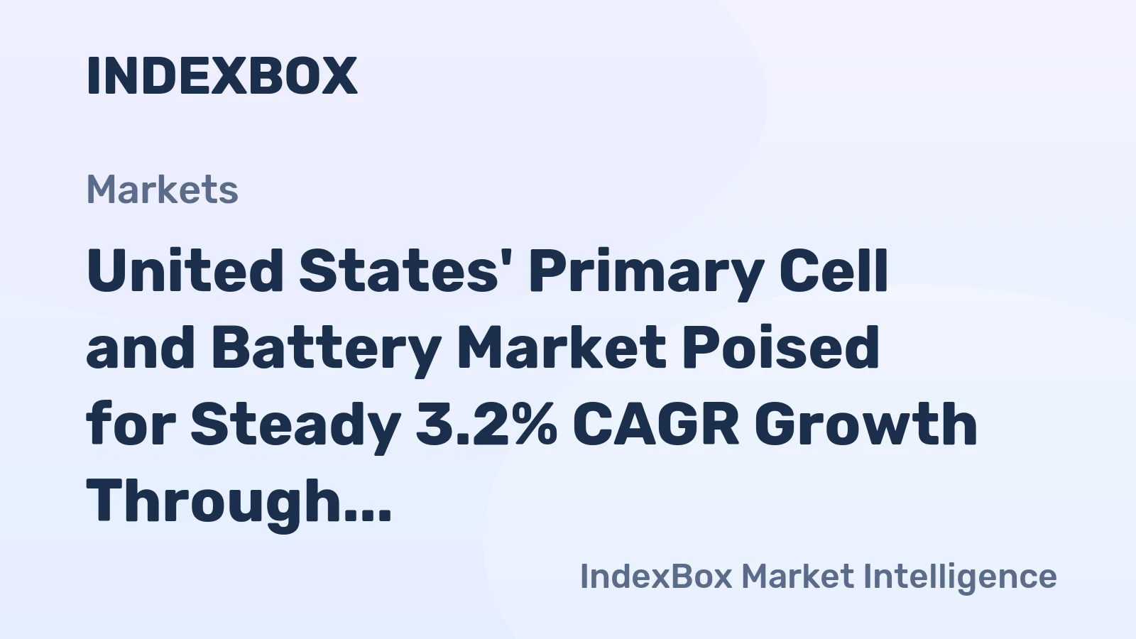 United States' Primary Cell and Battery Market Poised for Steady 3.2% CAGR Growth Through 2035