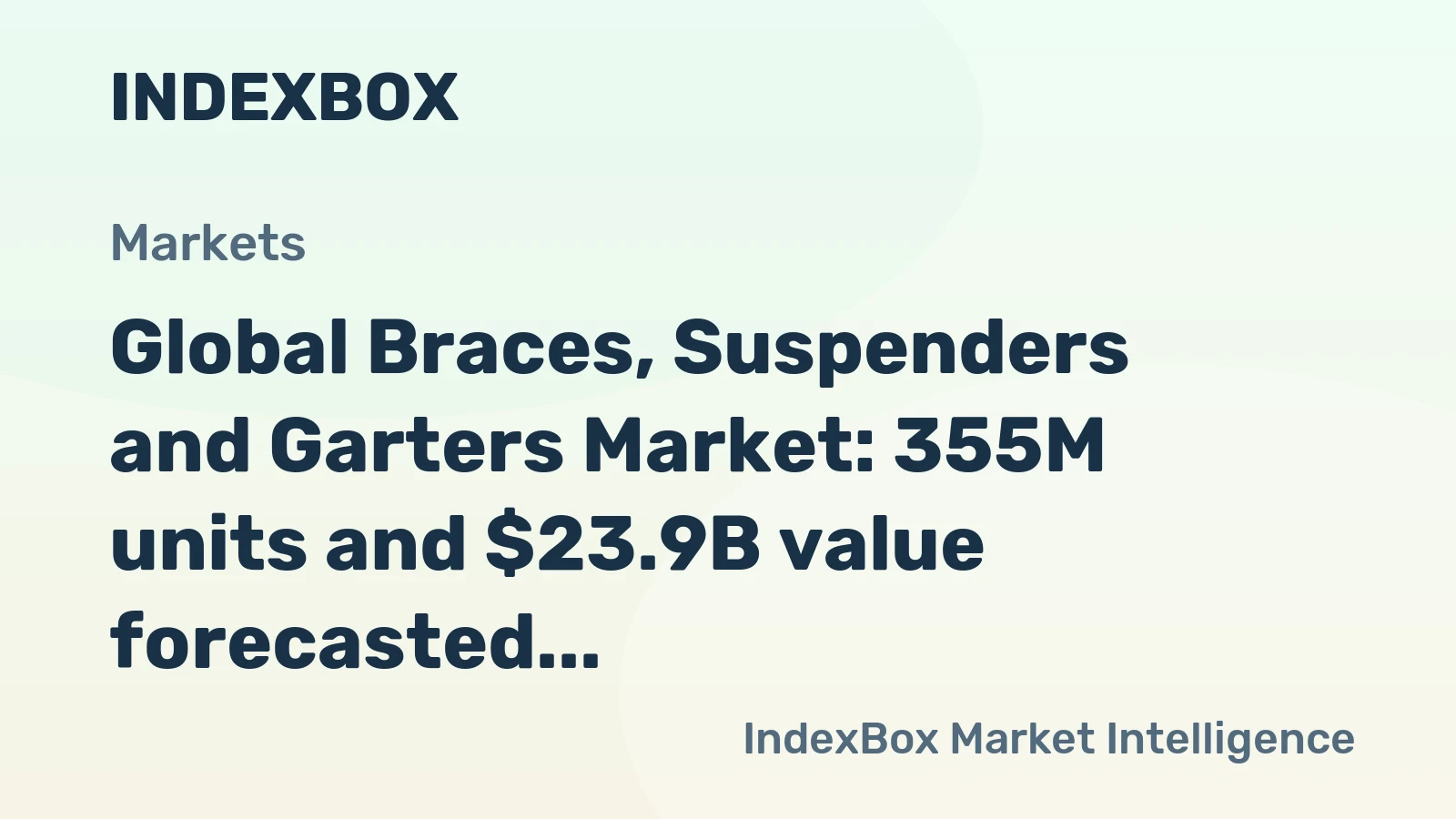 Global Braces, Suspenders and Garters Market: 355M units and $23.9B value forecasted by 2035
