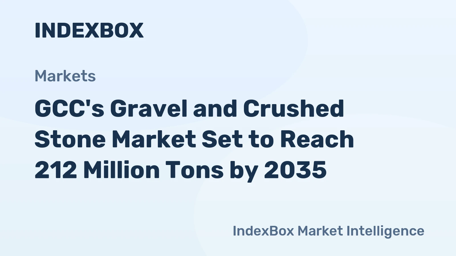 GCC's Gravel and Crushed Stone Market Set to Reach 212 Million Tons by 2035