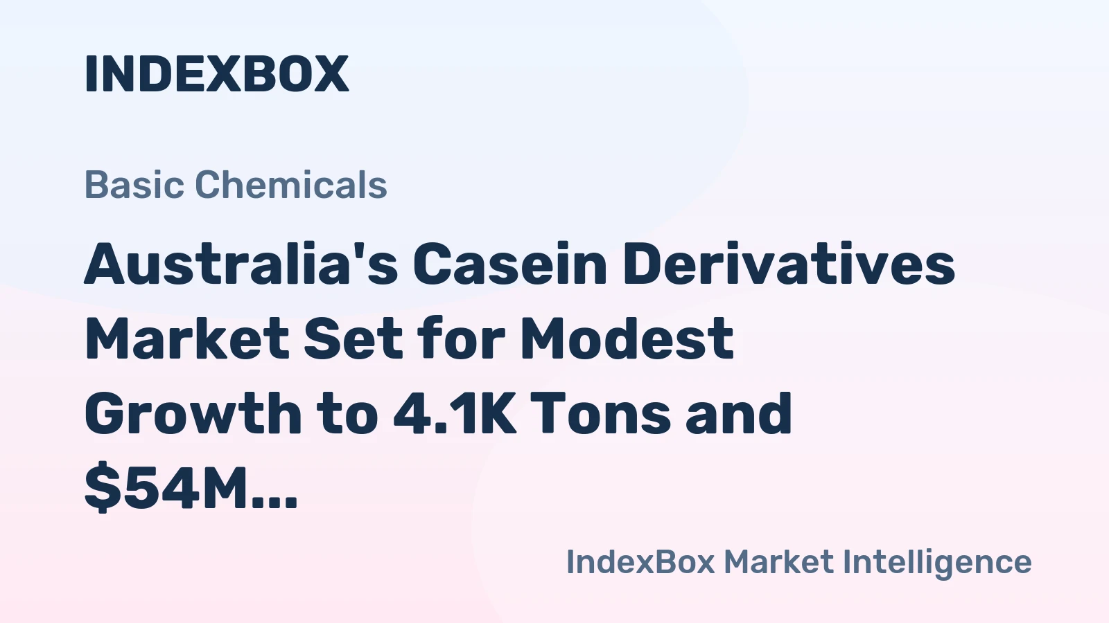 Australia's Casein Derivatives Market Set for Modest Growth to 4.1K Tons and $54M