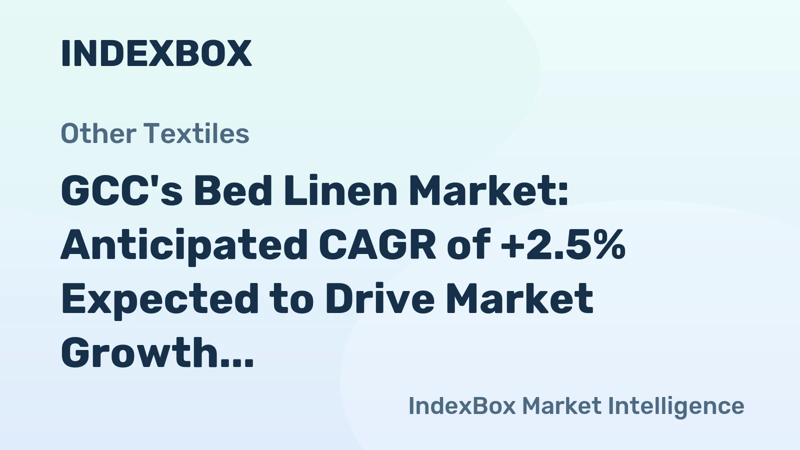 GCC's Bed Linen Market: Anticipated CAGR of +2.5% Expected to Drive Market Growth Over Next Decade