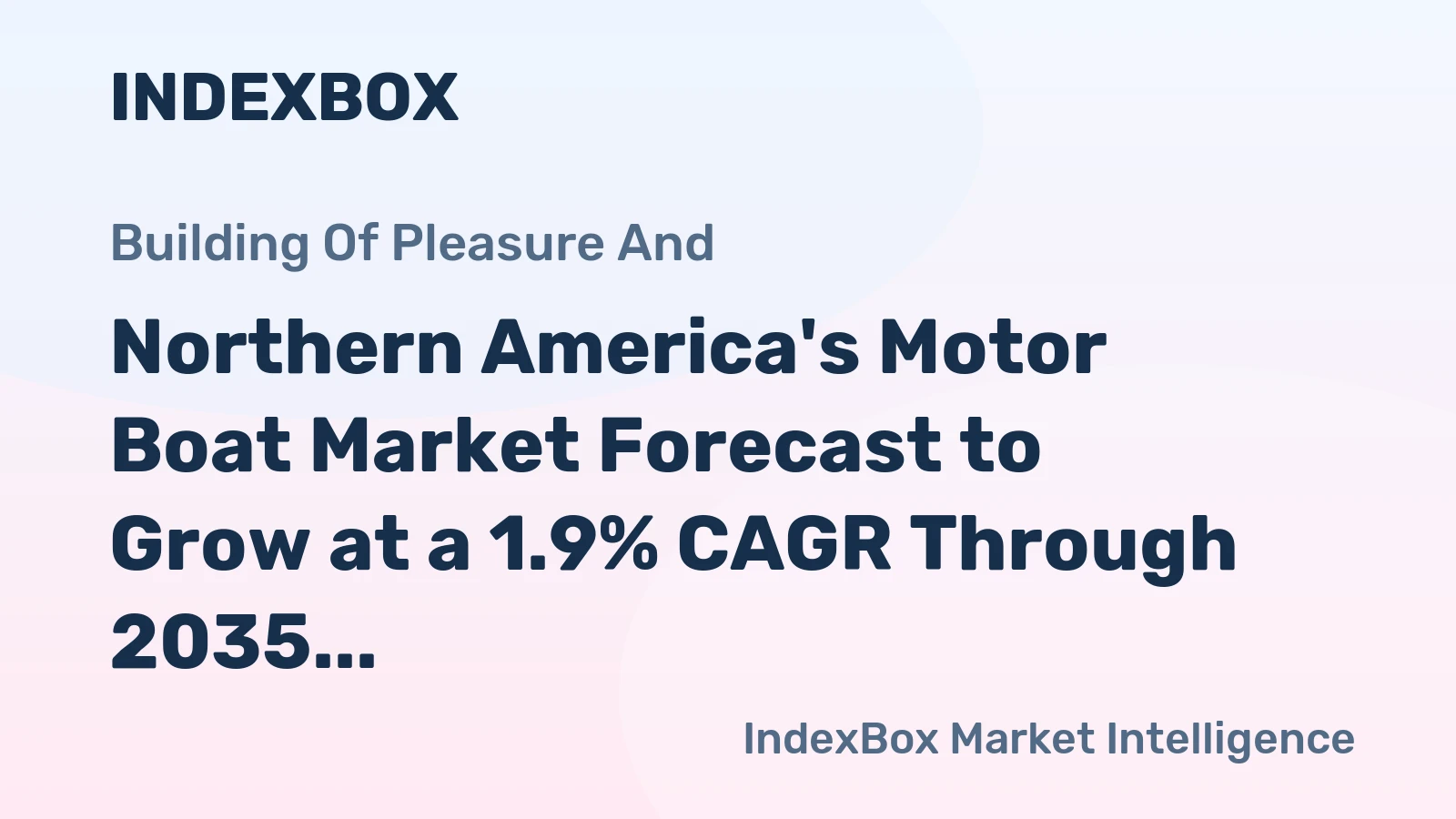 Northern America's Motor Boat Market Forecast to Grow at a 1.9% CAGR Through 2035