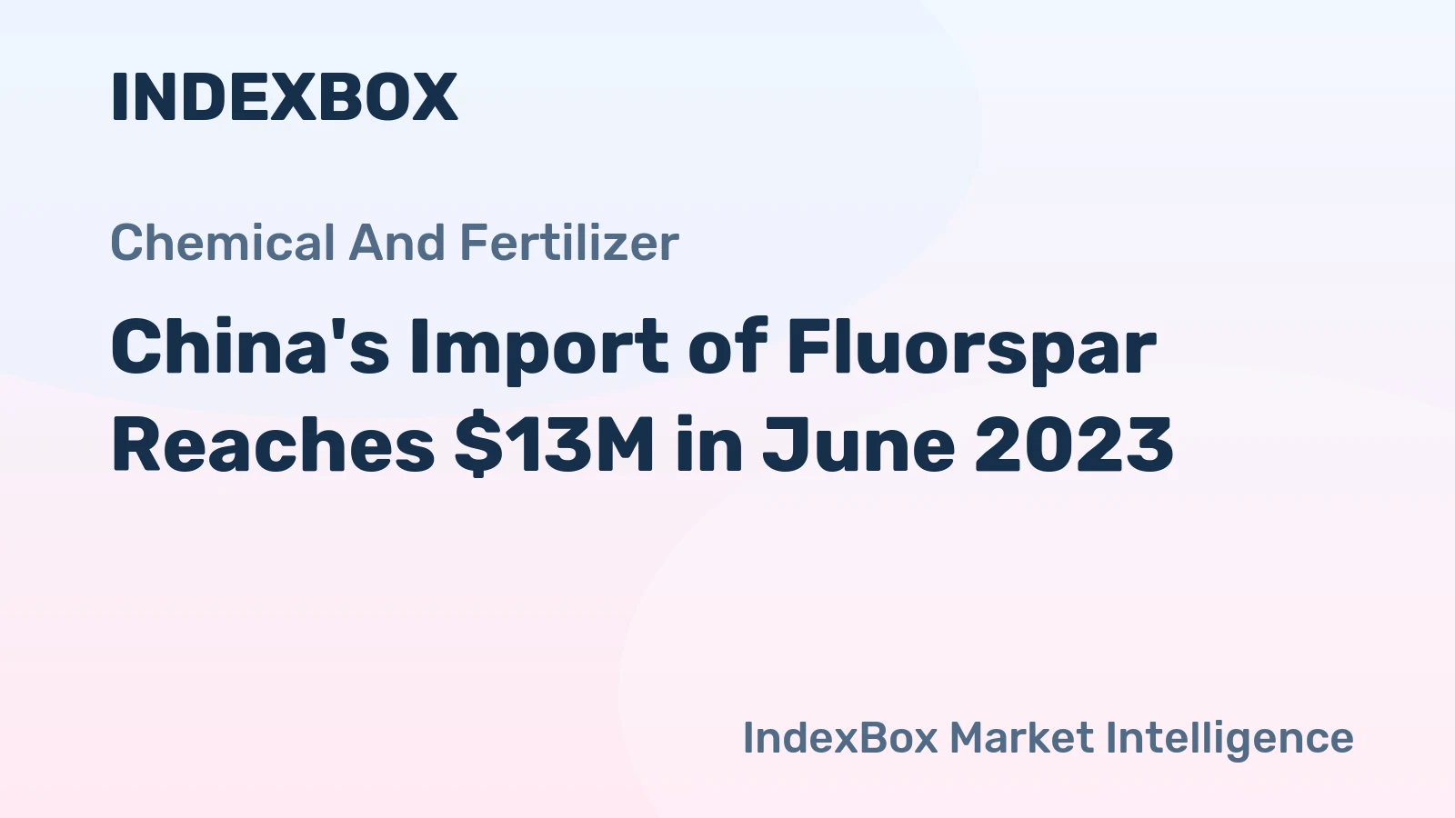 China's Import of Fluorspar Reaches $13M in June 2023