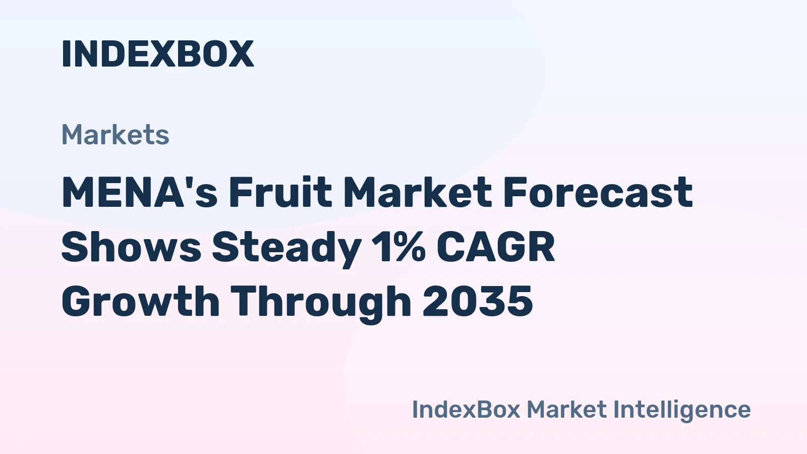 MENA's Fruit Market Forecast Shows Steady 1% CAGR Growth Through 2035