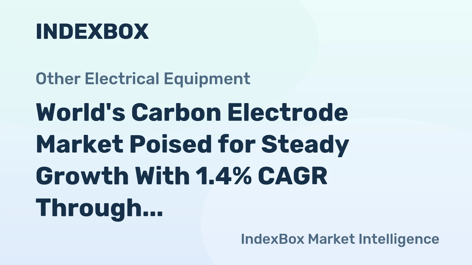 World's Carbon Electrode Market Poised for Steady Growth With 1.4% CAGR Through 2035