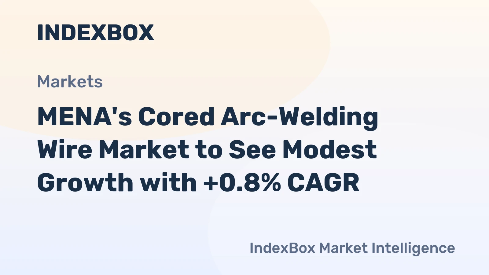 MENA's Cored Arc-Welding Wire Market to See Modest Growth with +0.8% CAGR