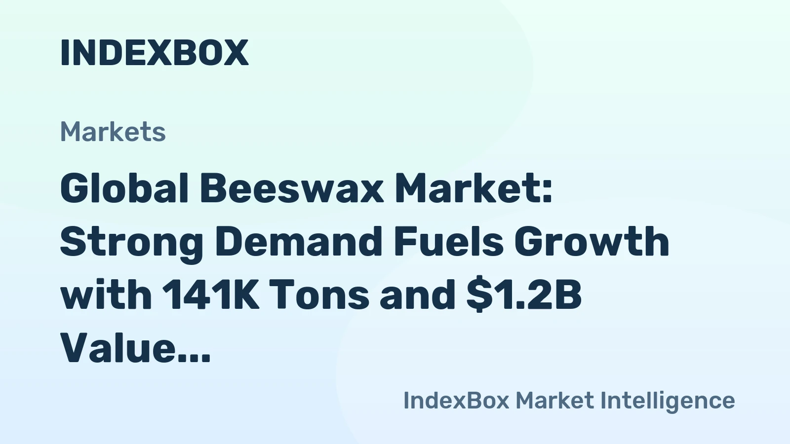 Global Beeswax Market: Strong Demand Fuels Growth with 141K Tons and $1.2B Value Forecasted by 2035