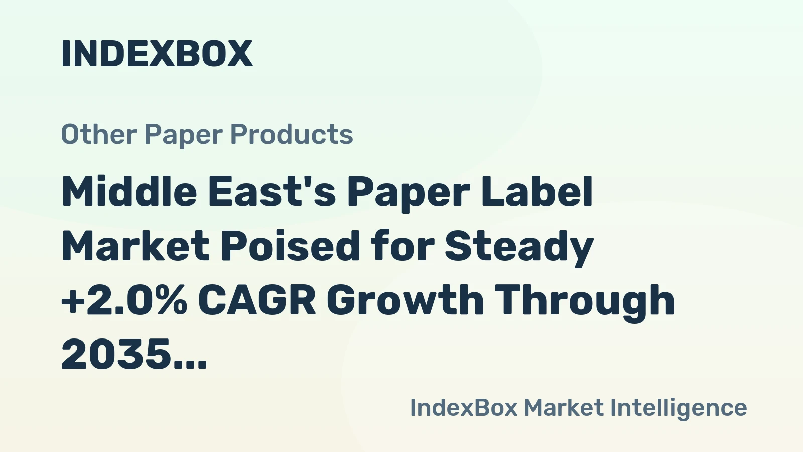 Middle East's Paper Label Market Poised for Steady +2.0% CAGR Growth Through 2035