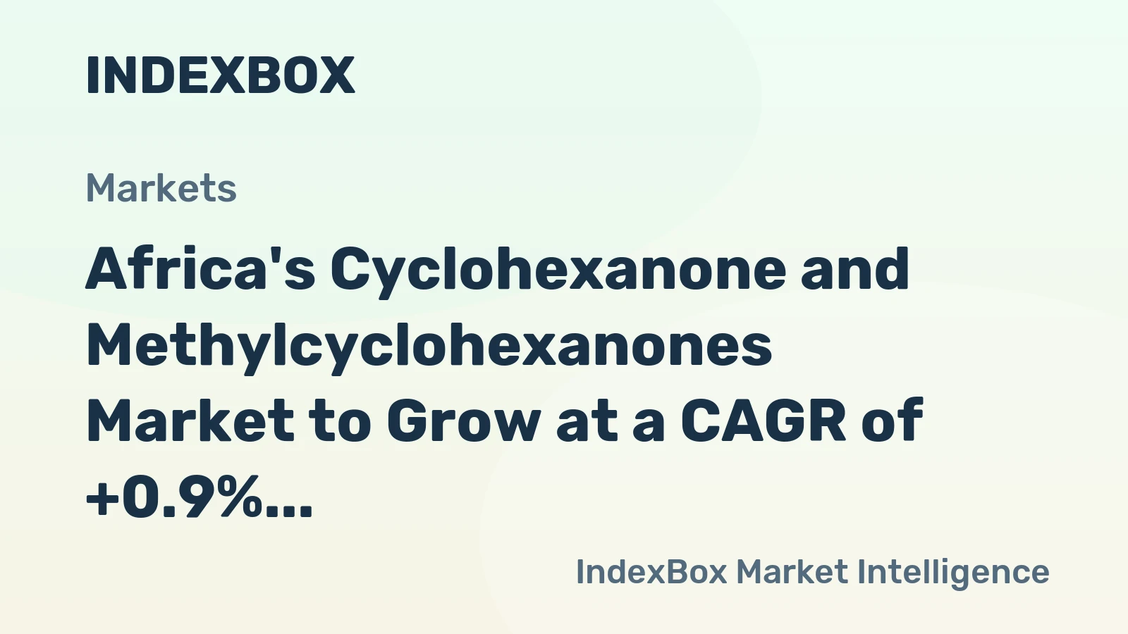 Africa's Cyclohexanone and Methylcyclohexanones Market to Grow at a CAGR of +0.9% Leading to 6.5K tons by 2035