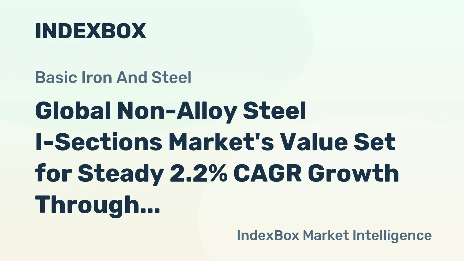 Global Non-Alloy Steel I-Sections Market's Value Set for Steady 2.2% CAGR Growth Through 2035