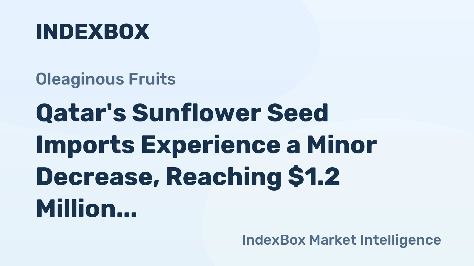 Qatar's Sunflower Seed Imports Experience a Minor Decrease, Reaching $1.2 Million in 2024