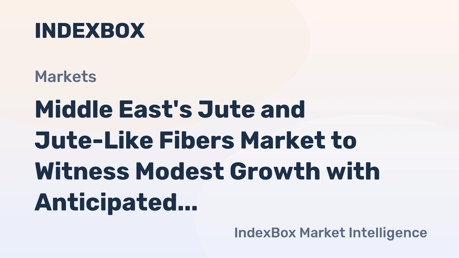 Middle East's Jute and Jute-Like Fibers Market to Witness Modest Growth with Anticipated CAGR of +0.5% from 2024 to 2035