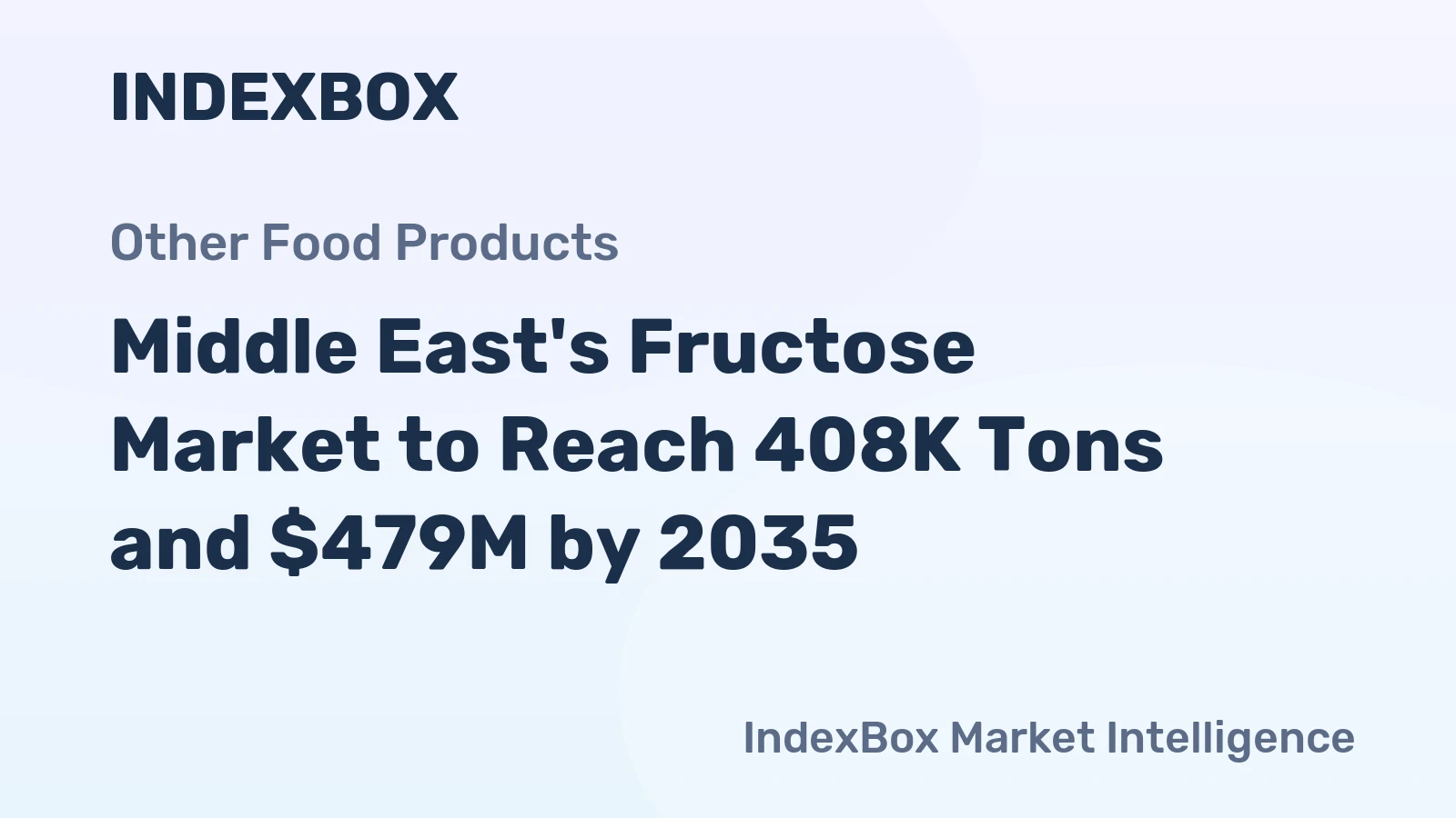 Middle East's Fructose Market to Reach 408K Tons and $479M by 2035
