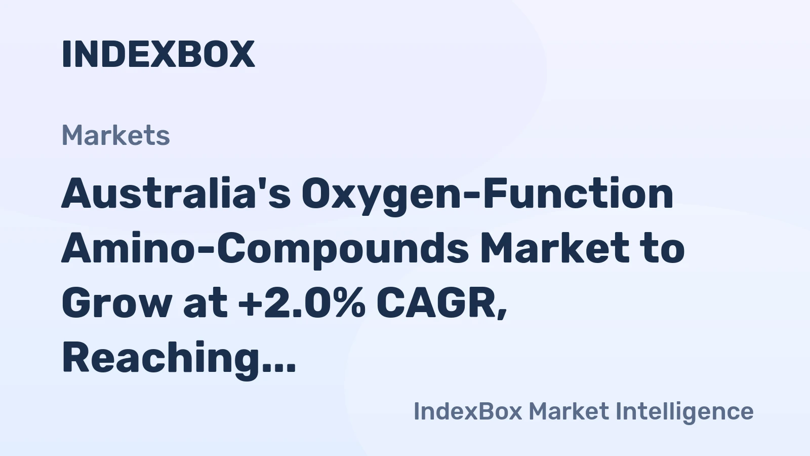 Australia's Oxygen-Function Amino-Compounds Market to Grow at +2.0% CAGR, Reaching 31K tons by 2035