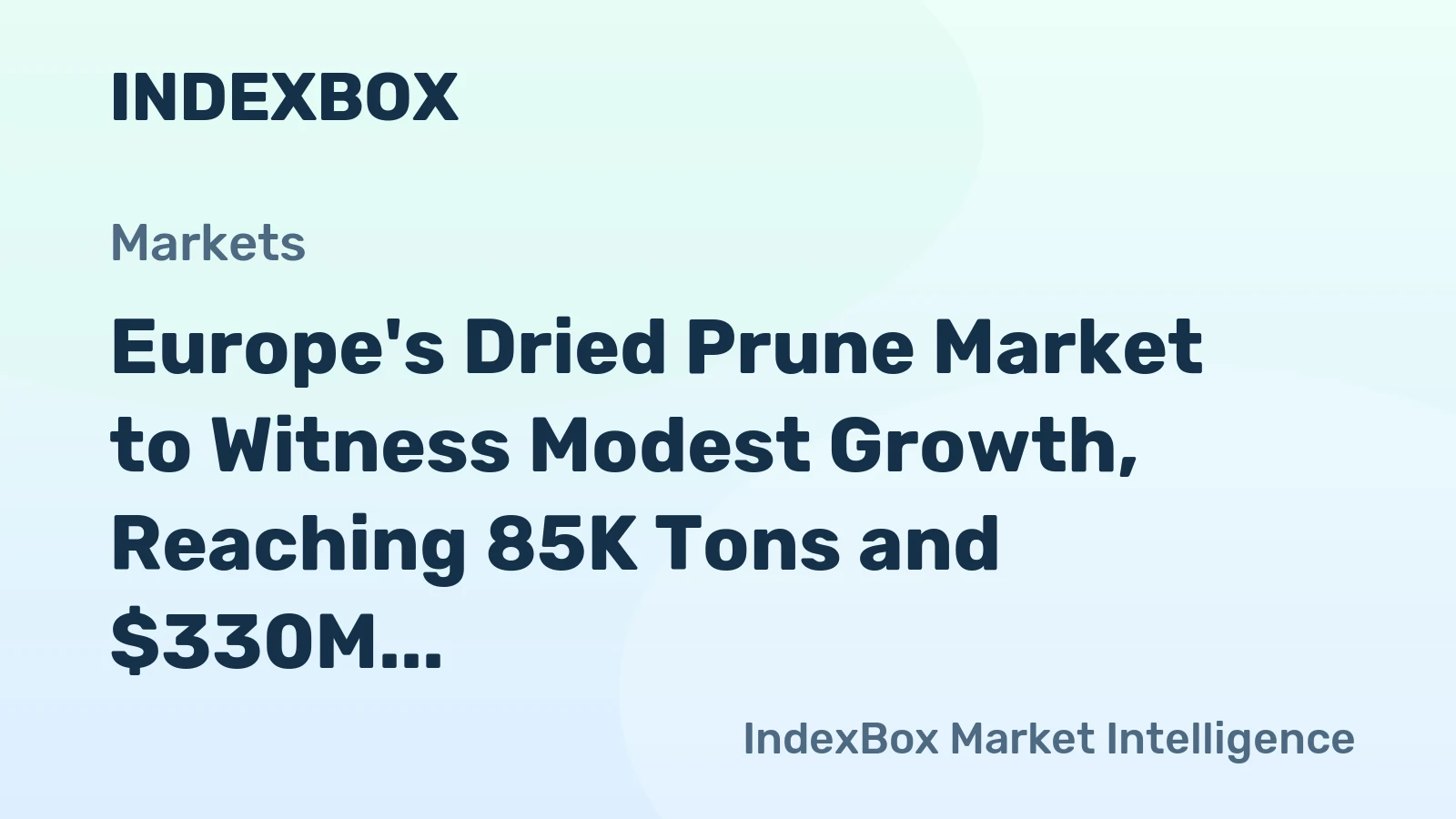 Europe's Dried Prune Market to Witness Modest Growth, Reaching 85K Tons and $330M by 2035