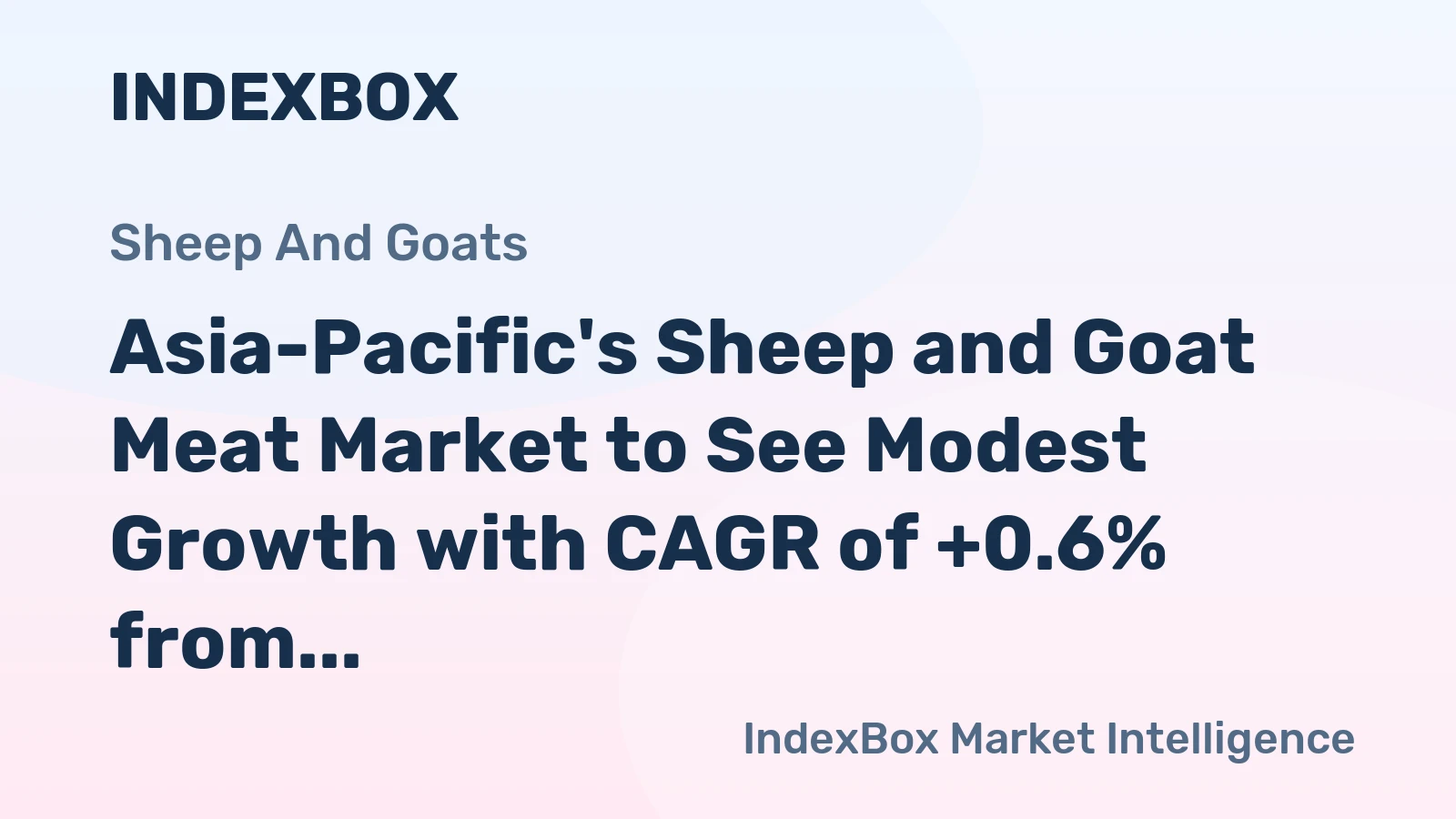 Asia-Pacific's Sheep and Goat Meat Market to See Modest Growth with CAGR of +0.6% from 2024-2035