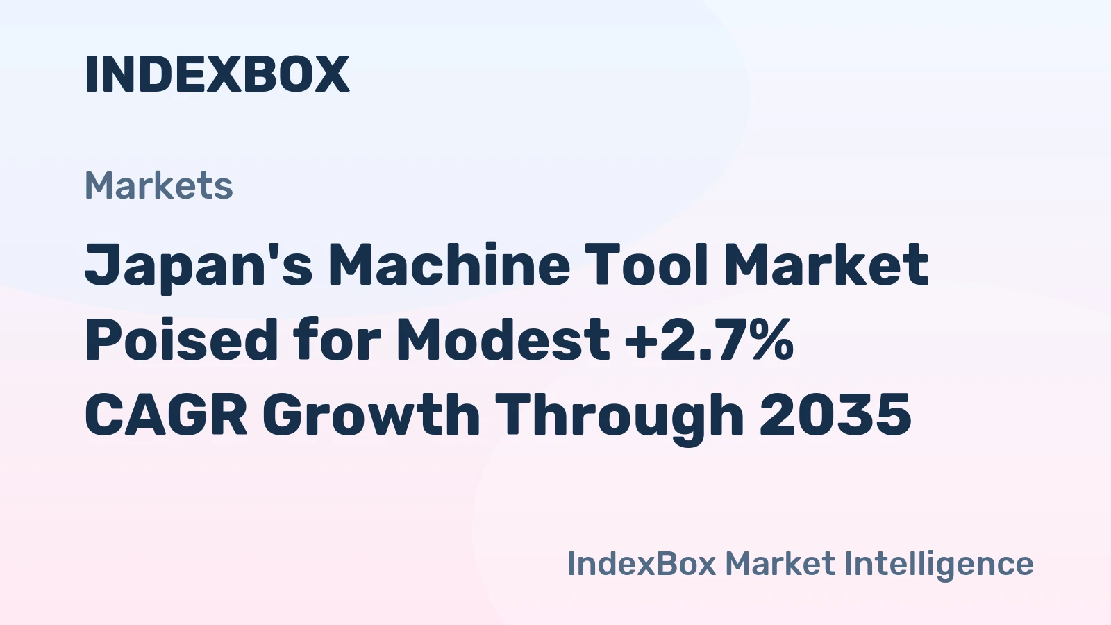 Japan's Machine Tool Market Poised for Modest +2.7% CAGR Growth Through 2035