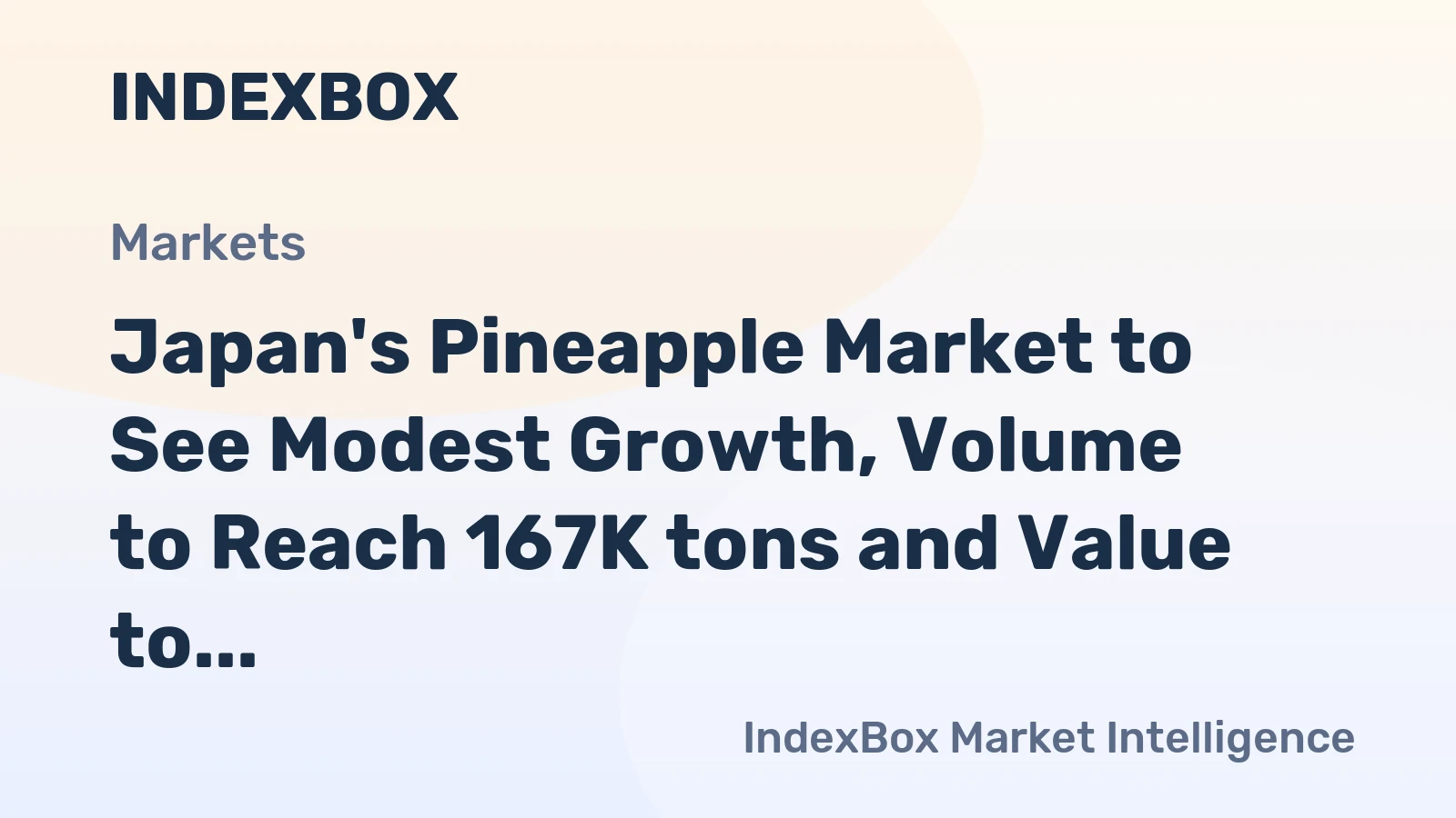 Japan's Pineapple Market to See Modest Growth, Volume to Reach 167K tons and Value to Hit $161M by 2035