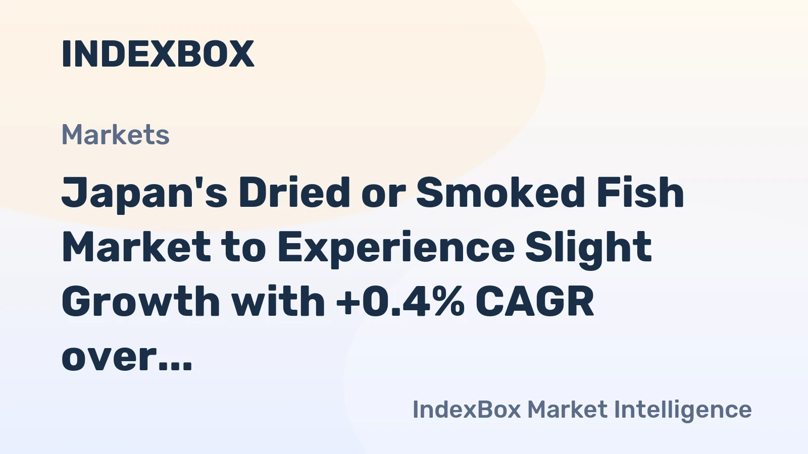 Japan's Dried or Smoked Fish Market to Experience Slight Growth with +0.4% CAGR over the Next Decade