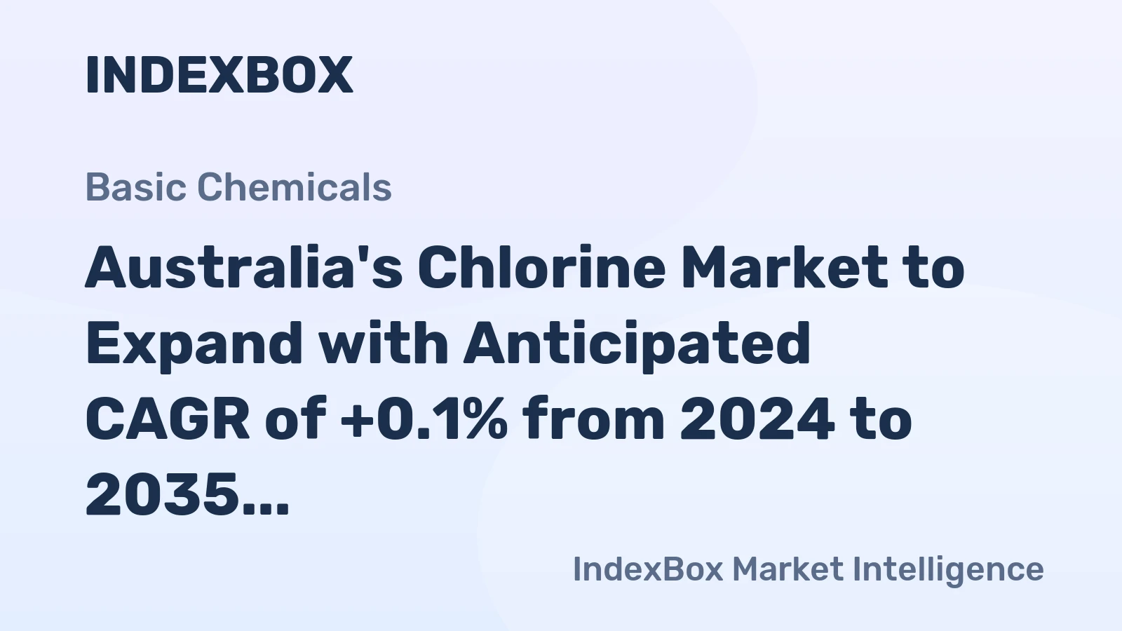 Australia's Chlorine Market to Expand with Anticipated CAGR of +0.1% from 2024 to 2035