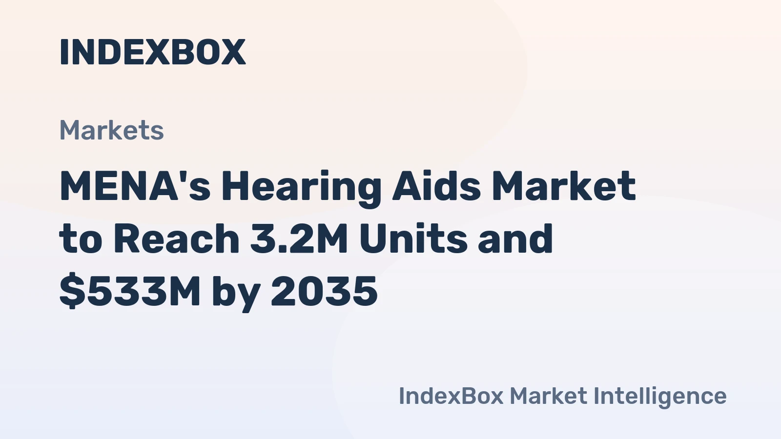 MENA's Hearing Aids Market to Reach 3.2M Units and $533M by 2035