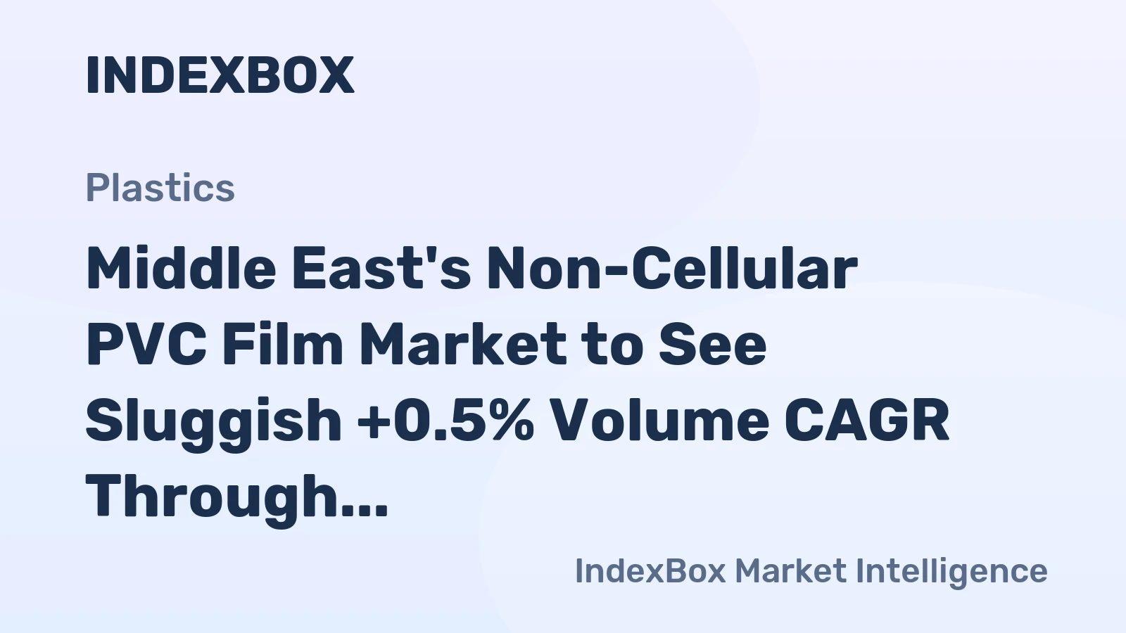 Middle East's Non-Cellular PVC Film Market to See Sluggish +0.5% Volume CAGR Through 2035