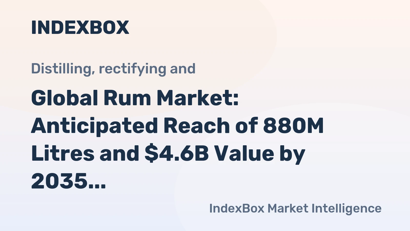 Global Rum Market: Anticipated Reach of 880M Litres and $4.6B Value by 2035