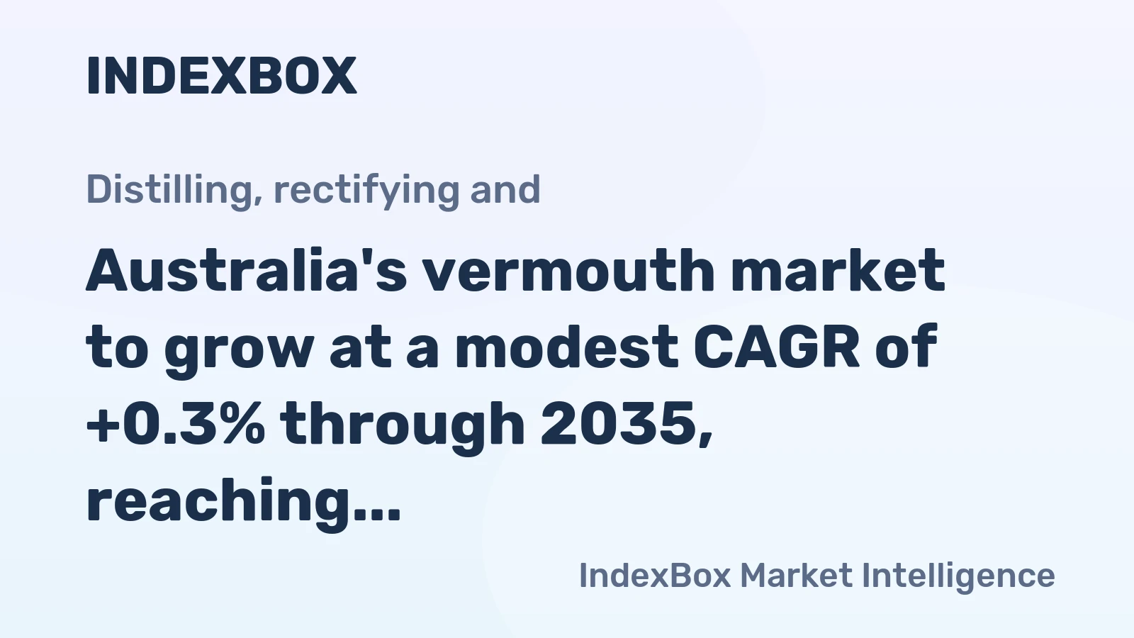 Australia's vermouth market to grow at a modest CAGR of +0.3% through 2035, reaching 21M litres, driven by sustained demand.