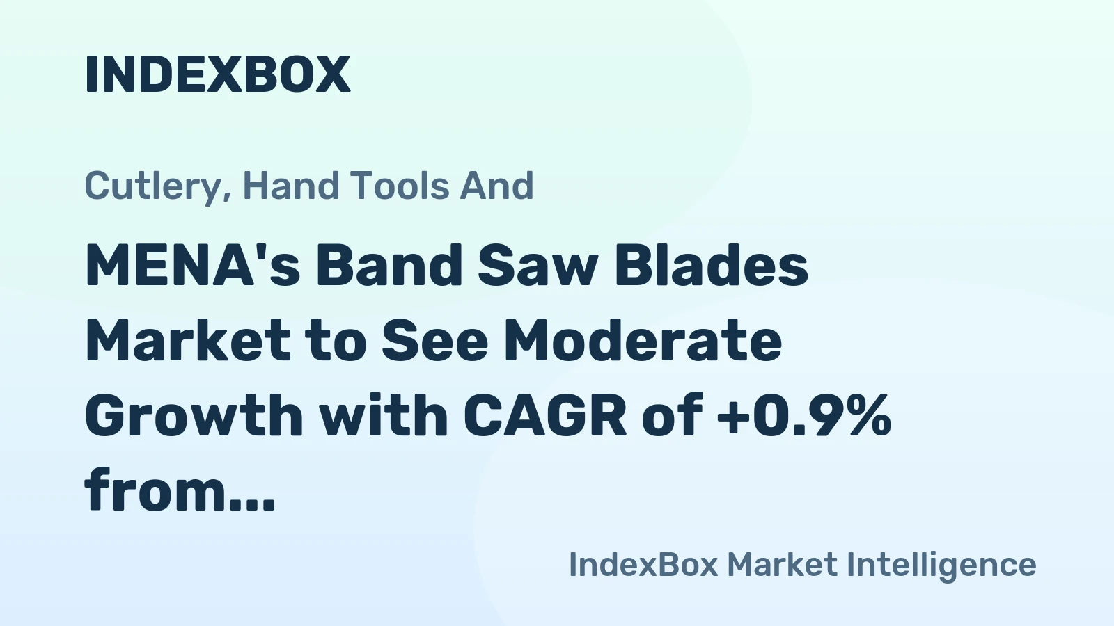 MENA's Band Saw Blades Market to See Moderate Growth with CAGR of +0.9% from 2024-2035