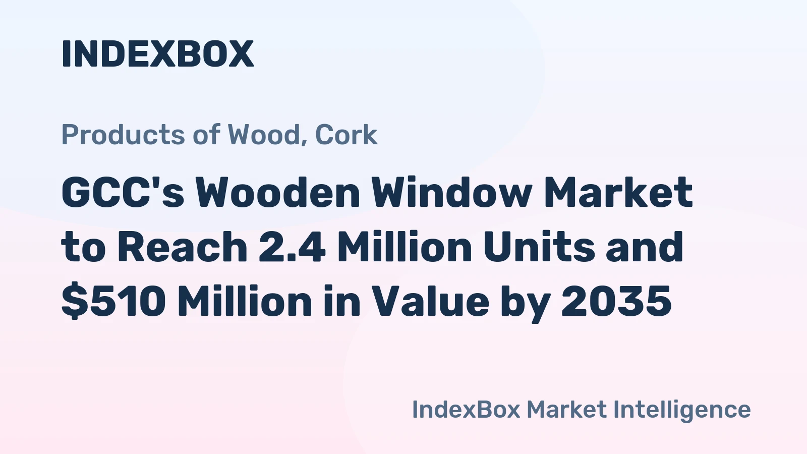 GCC's Wooden Window Market to Reach 2.4 Million Units and $510 Million in Value by 2035