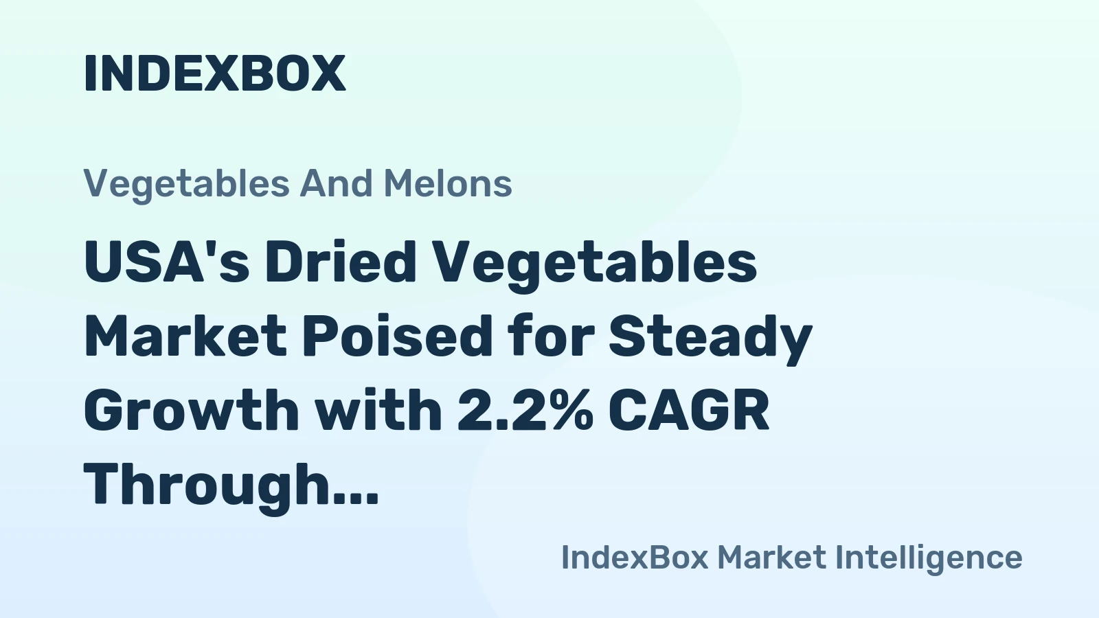 USA's Dried Vegetables Market Poised for Steady Growth with 2.2% CAGR Through 2035