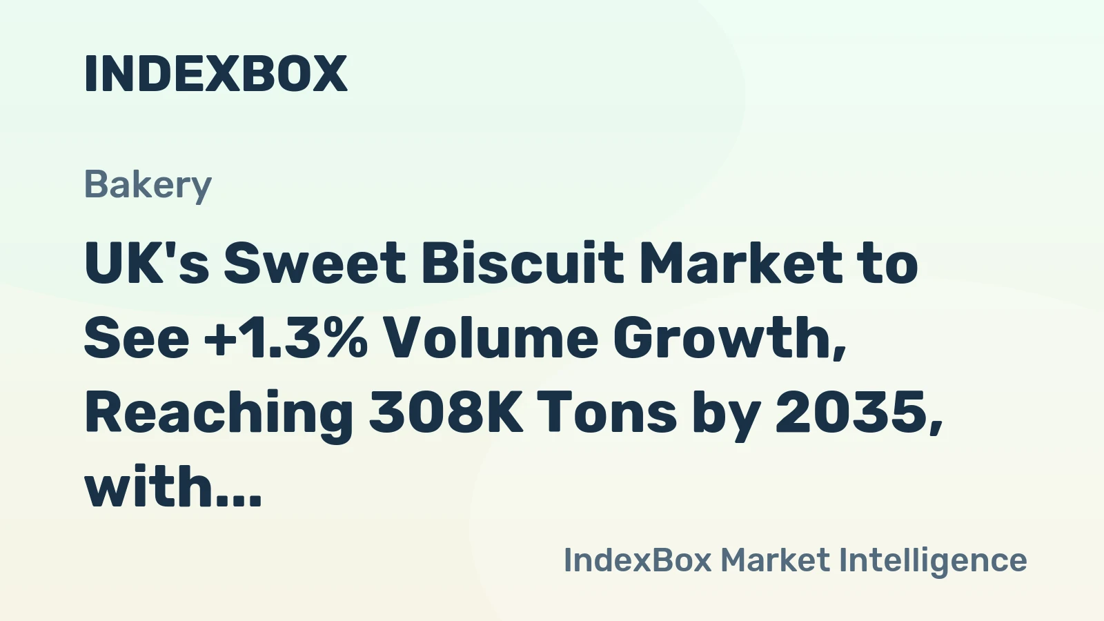 UK's Sweet Biscuit Market to See +1.3% Volume Growth, Reaching 308K Tons by 2035, with +4.3% Value Increase to $1.6B