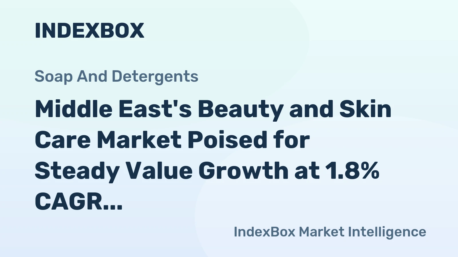 Middle East's Beauty and Skin Care Market Poised for Steady Value Growth at 1.8% CAGR Through 2035