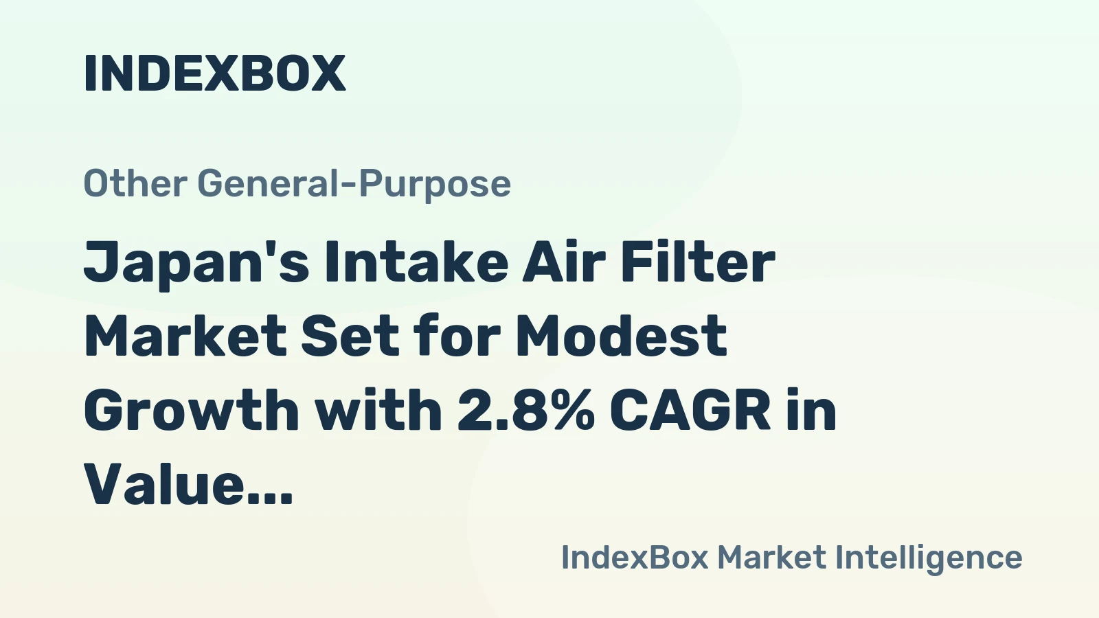 Japan's Intake Air Filter Market Set for Modest Growth with 2.8% CAGR in Value Through 2035