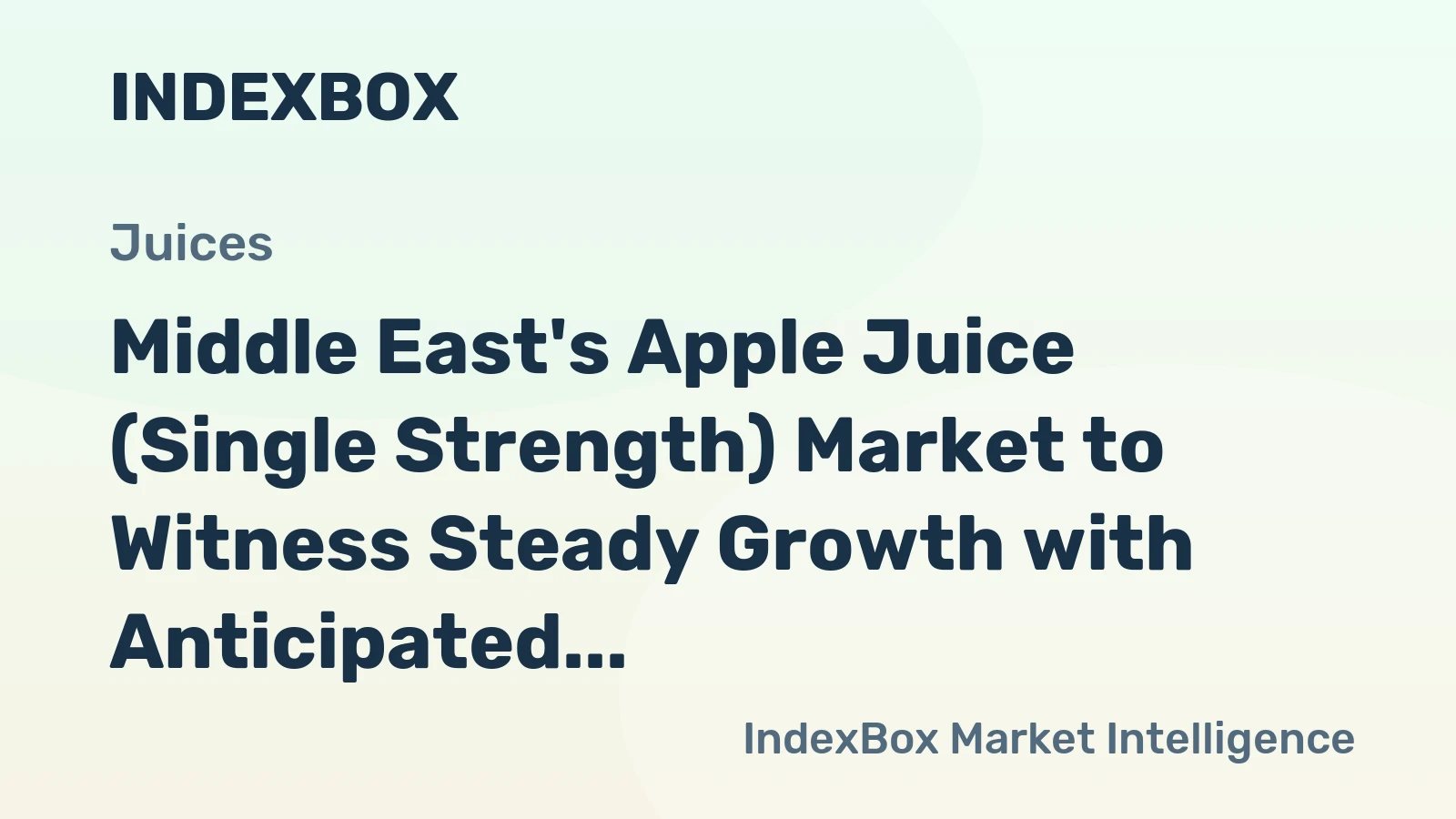 Middle East's Apple Juice (Single Strength) Market to Witness Steady Growth with Anticipated CAGR of +0.8% from 2024-2035