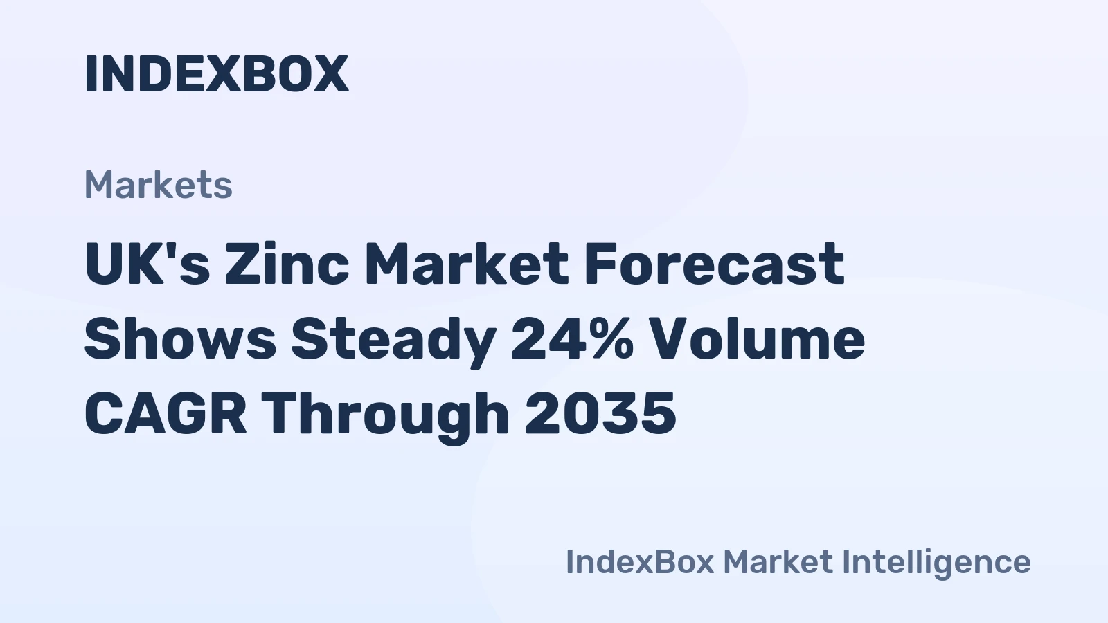 UK's Zinc Market Forecast Shows Steady 24% Volume CAGR Through 2035