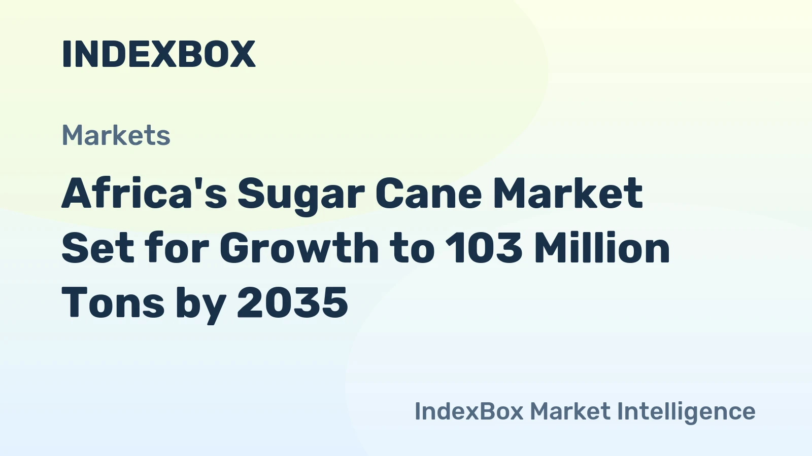 Africa's Sugar Cane Market Set for Growth to 103 Million Tons by 2035